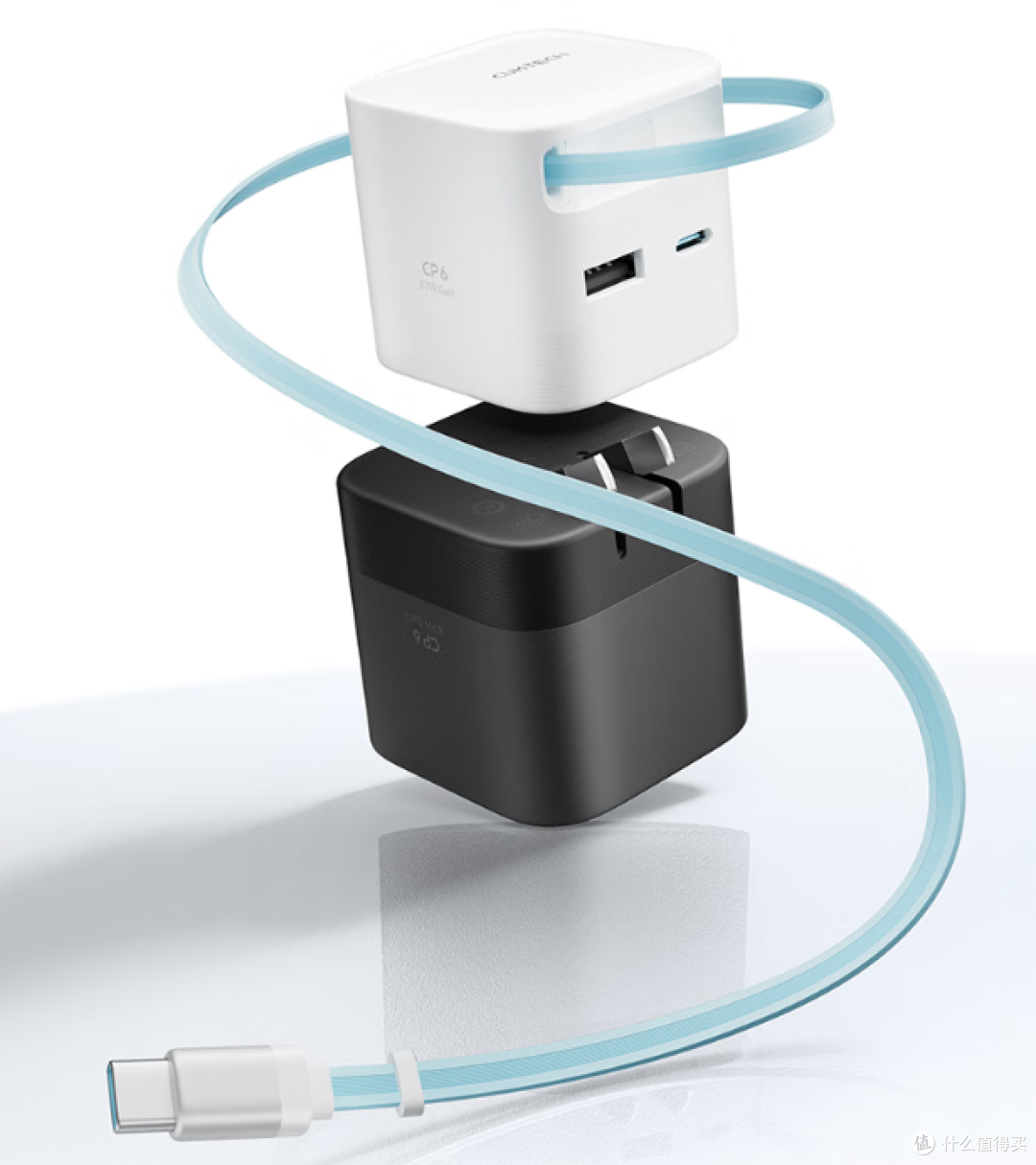 酷态科 CP6 伸缩线充电头，2C1A，支持 67W 澎湃秒充，首发 134.1 元_充电器_什么值得买