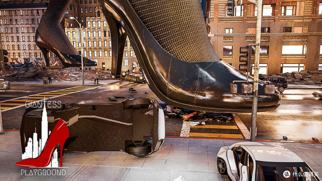 Epic CEO 也喜欢扮演擎天美女，脚踏城市：《Giantess Playground》，演绎奇怪角度的都市求生_电脑游戏_什么值得买